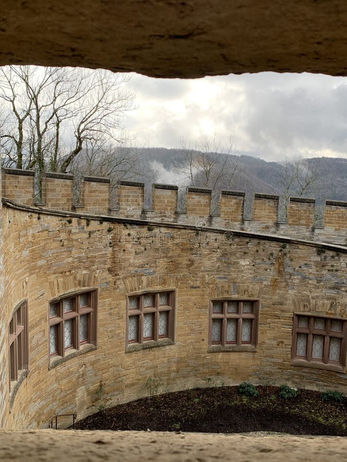 Castle with Windows Ans Sky Stock Photo - Image of dark, architecture ...