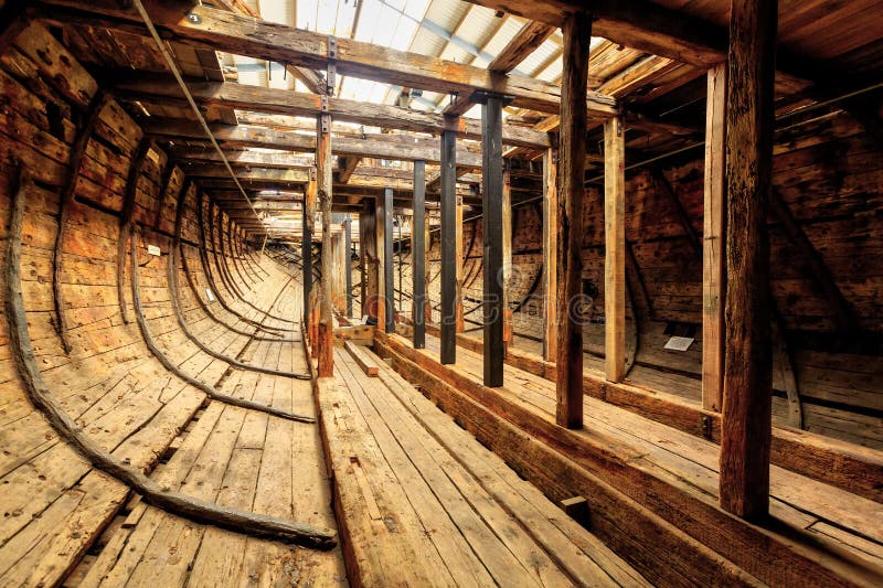 Innerhalb Des ` Edwin Fox-` Der Rumpf Eines 1850shandelsschiffs ...