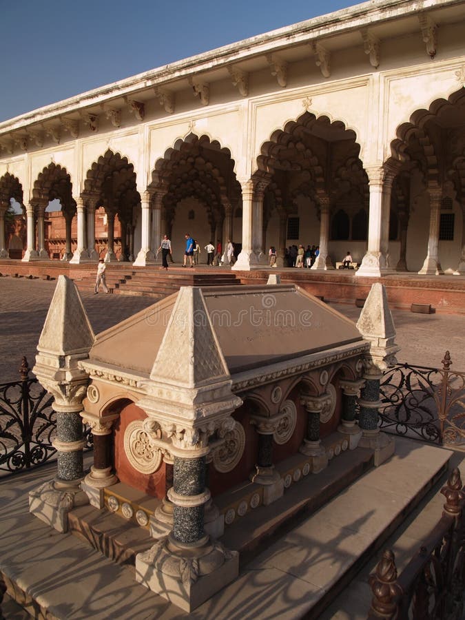 Rotes Fort, Agra, Uttar Pradesh, Indien Stockbild - Bild von reise ...