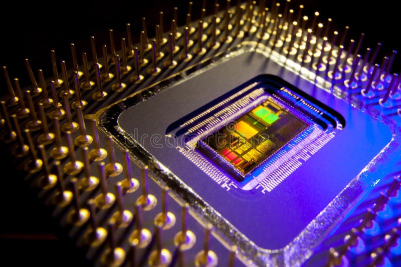 Mikroprozessor stockfoto. Bild von computer, technologie - 3303164