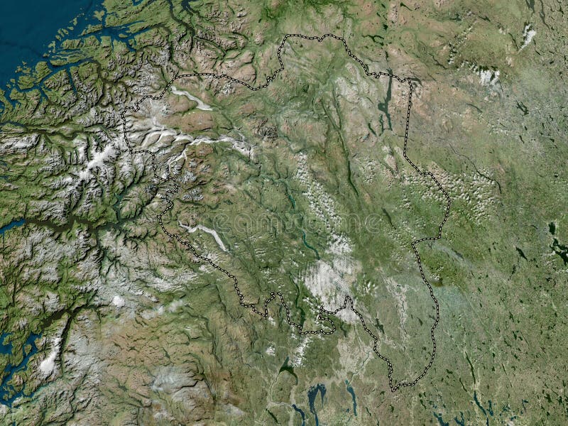 Innlandet, Norway. High-res Satellite. No Legend Stock Illustration ...