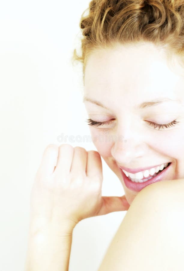 Shy Demure Young Woman Smiling Stock Photos - Free & Royalty-Free Stock ...