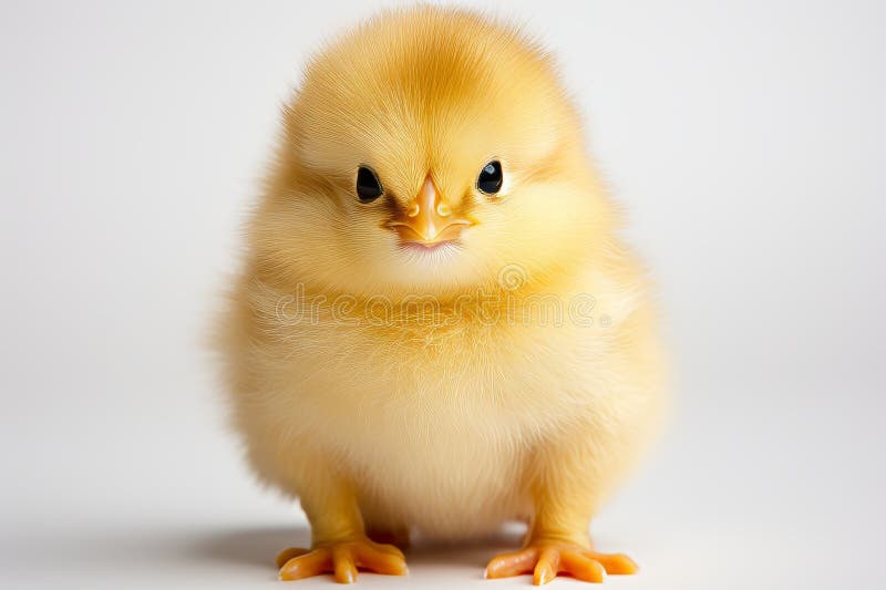 Innocent Chick on White Background. High Quality Image Capturing the ...