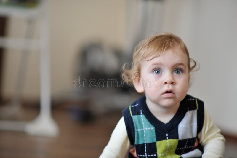 Innocent child stock image. Image of male, fall, looking - 64445021