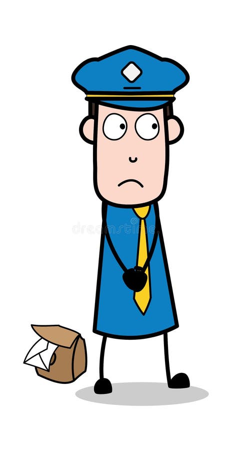 Stunned - Postman Cartoon Courier Guy Vector Illustration Stock ...