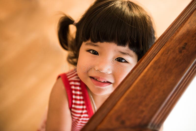 The Innocent Kid Get Smile into the Camera Stock Image - Image of ...