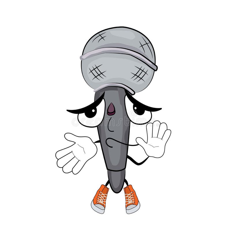 Innocent Microphone Cartoon Stock Illustration - Illustration of sorry ...