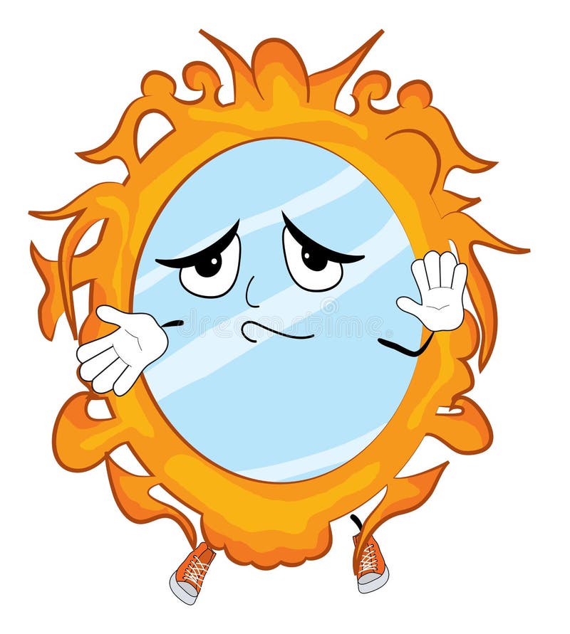Mirror cartoon stock illustration. Illustration of reflect - 47930932