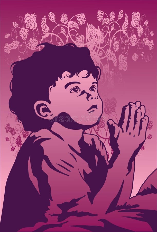 Innocent Prayer stock illustration. Illustration of worship - 14761269