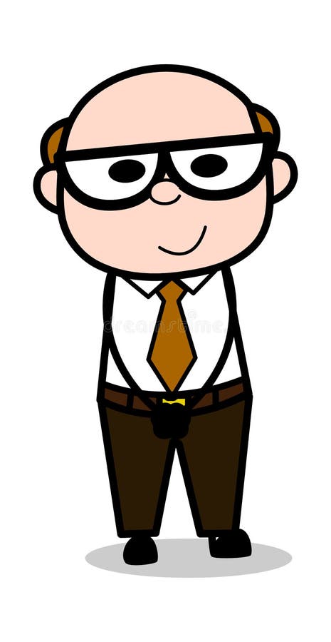 Innocent - Retro Cartoon Office Old Boss Man Vector Illustration Stock ...