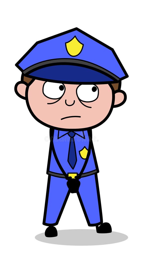 Innocent - Retro Cop Policeman Vector Illustration Stock Illustration ...