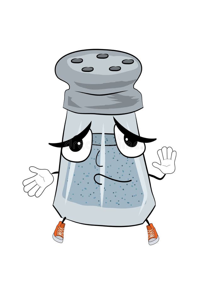 Sad salt cartoon stock illustration. Illustration of upset - 48898881