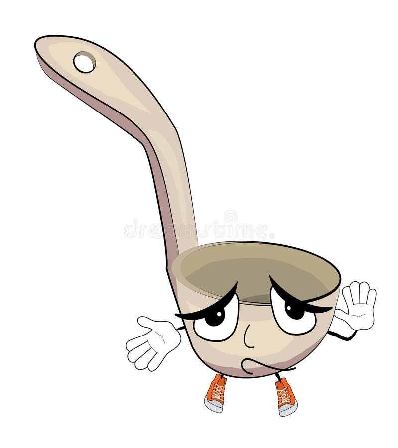 Innocent spoon cartoon stock illustration. Illustration of symbol ...