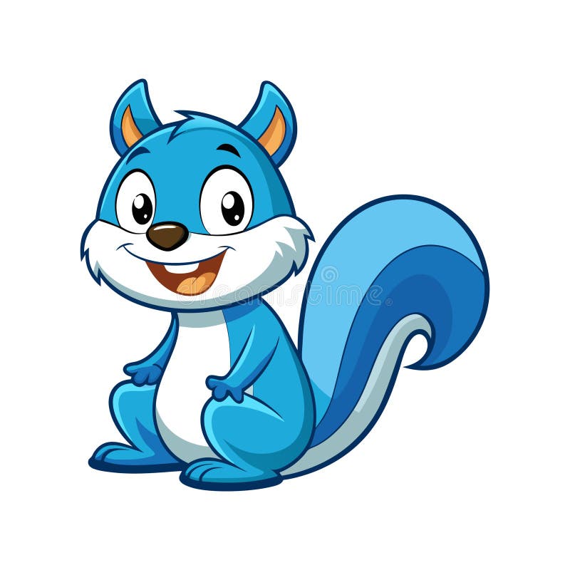 Innocent Squirrel Having Fun Sliding Stock Vector - Illustration of ...