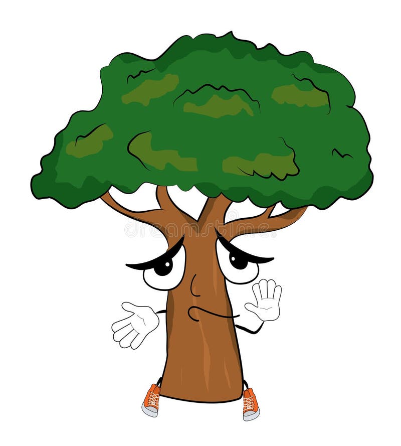 Innocent tree cartoon stock illustration. Illustration of object - 47957837