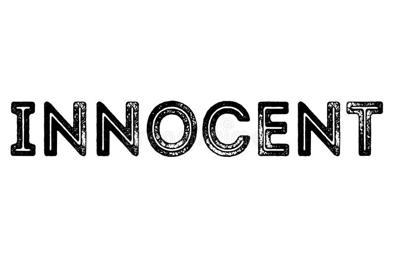 Innocent typographic stamp stock vector. Illustration of evidence ...