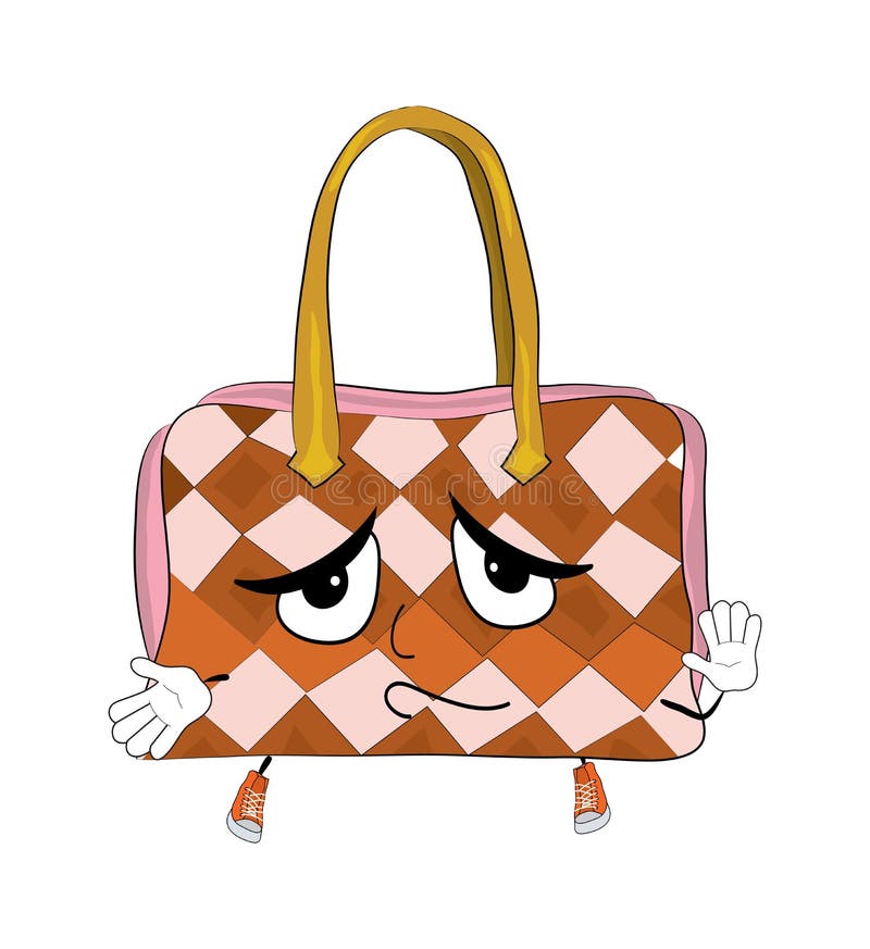 Innocent Woman Handbag Cartoon Stock Illustration - Illustration of ...