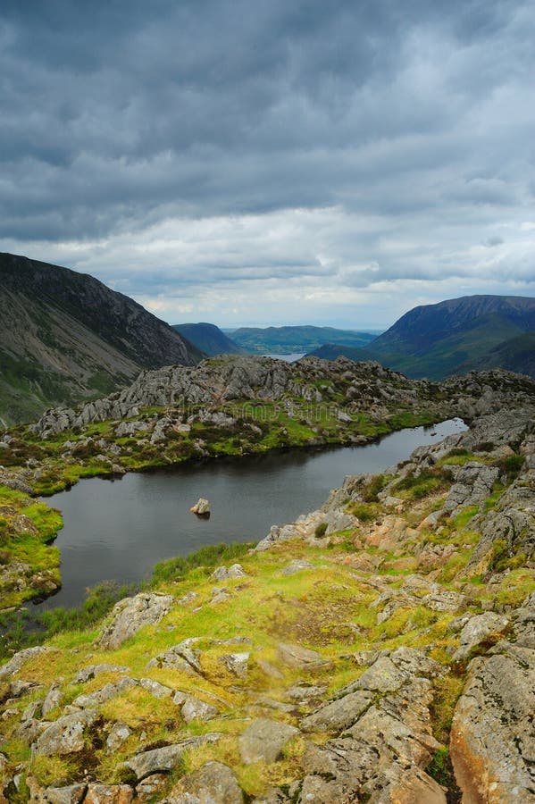 Innominate Tarn stock photo. Image of clouds, district - 20320064