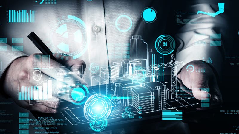 Innovated Building Architecture and Inventive Engineering Stock Image ...