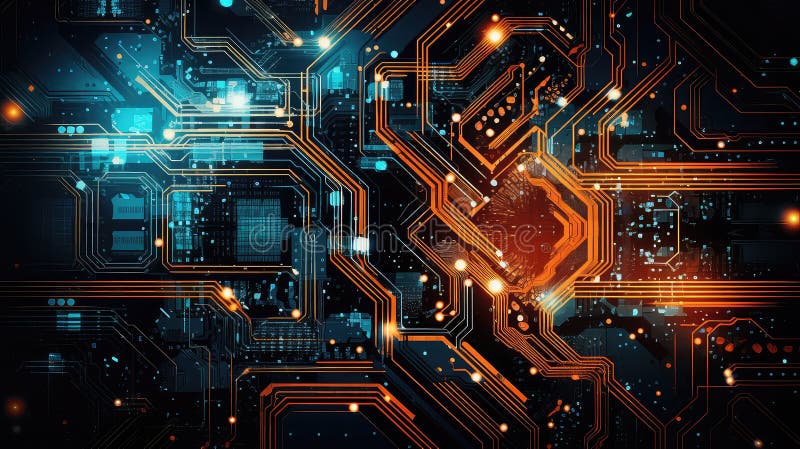 Innovation Abstract Tech Background Stock Illustration - Illustration ...