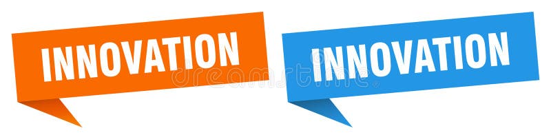 Innovation Banner. Innovation Speech Bubble Label Set Stock Vector ...