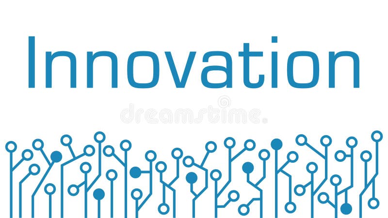 Innovation Blue Circuit Bottom Texture Blinking Text Stock Video ...
