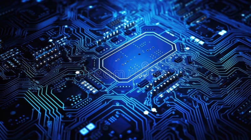 Innovation Blue Technology Abstract Stock Illustration - Illustration ...