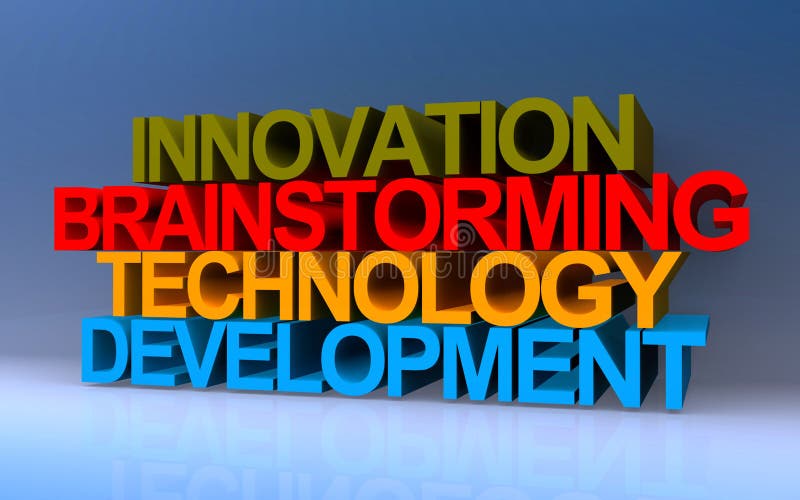 Innovation Brainstorming Technology Development on Blue Stock ...