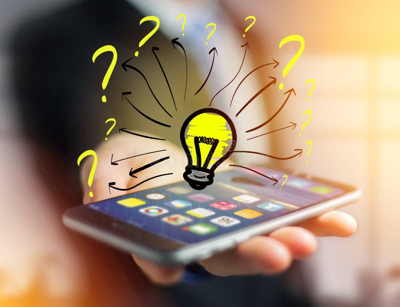 Innovation Bulb Lamp Turned on Displayed on a Futuristic Interface with ...