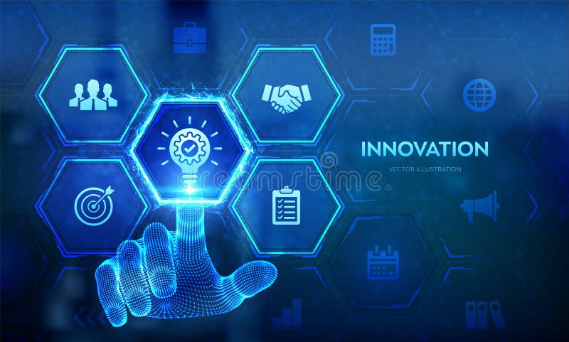 Innovation. Business Innovative Idea and Solution Technology Concept ...