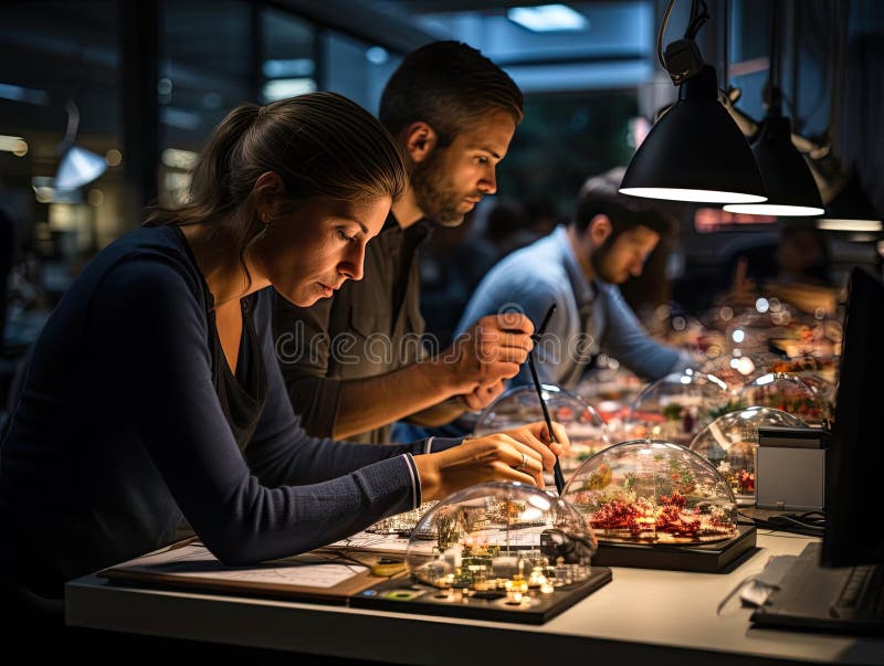 Innovation Captured Tech Prototypes Startup People Working Stock ...