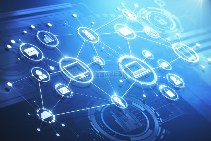 Innovation and Communication Concept Stock Illustration - Illustration ...