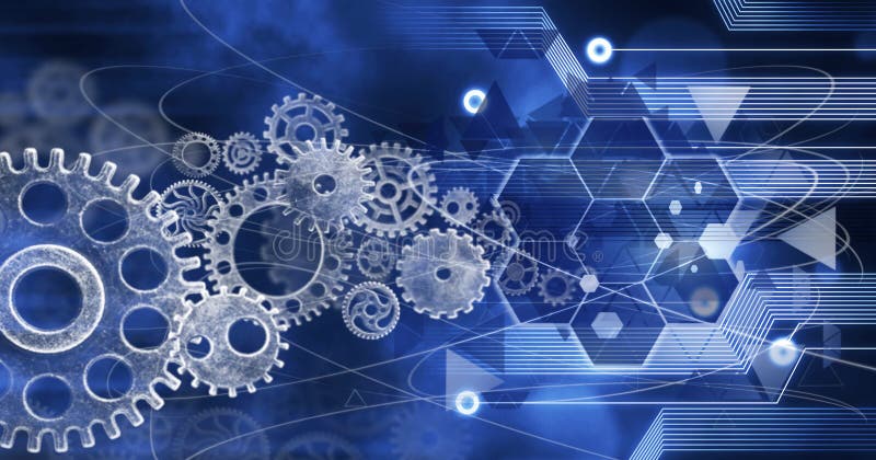 Innovation Computer Data Cogs Technology Banner Background Stock ...