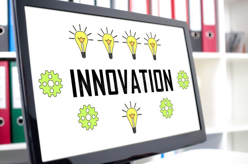 Innovation Concept on a Computer Screen Stock Illustration ...