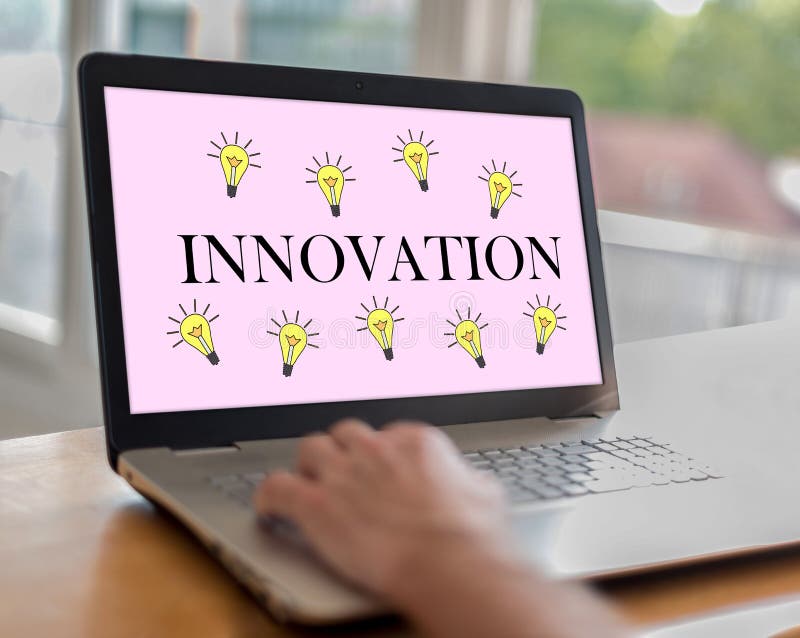 Innovation Concept on a Laptop Stock Image - Image of vision, idea ...