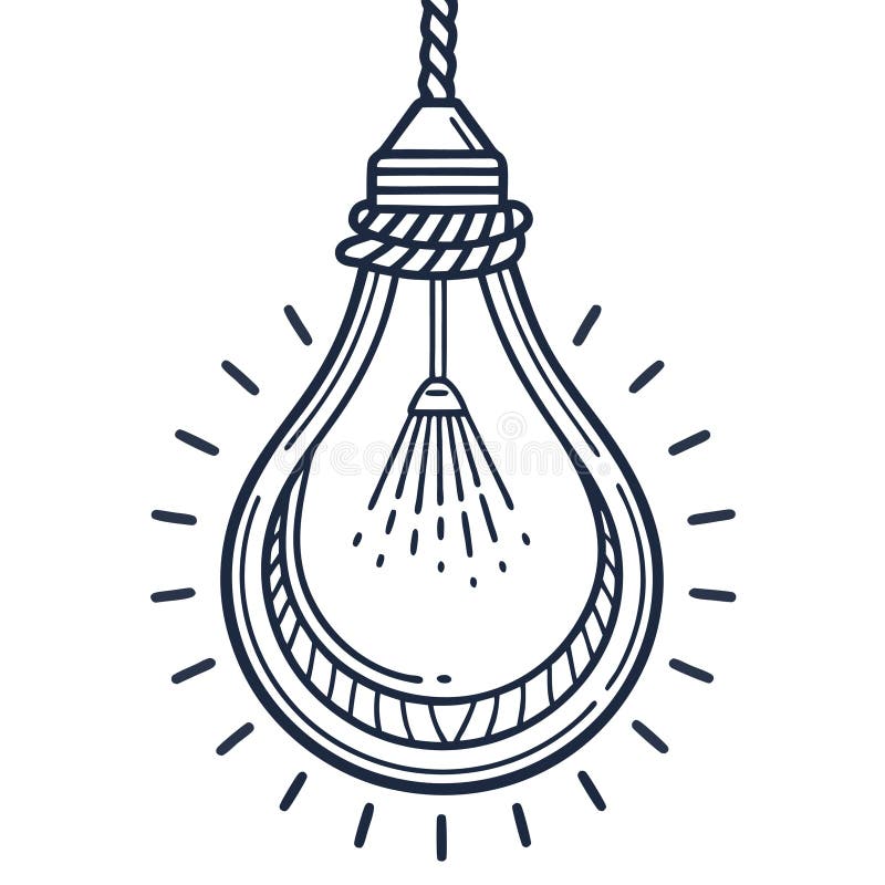 Innovation Concept with Light Bulb and Rope Creative Solution Idea ...