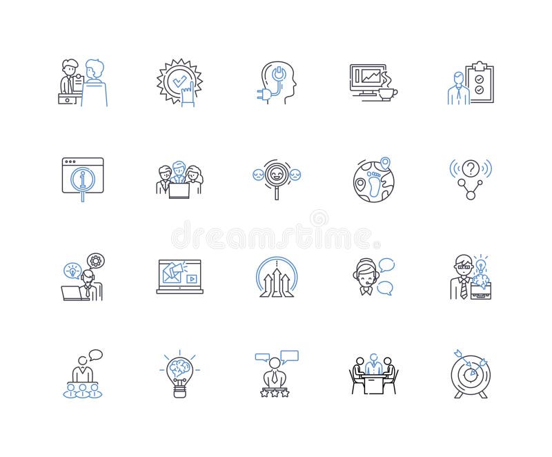 Innovation Concept Line Icons Collection. Progress, Creativity ...
