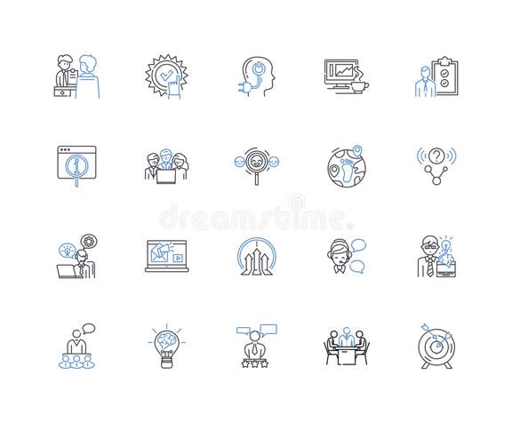 Innovation Concept Line Icons Collection. Progress, Creativity ...
