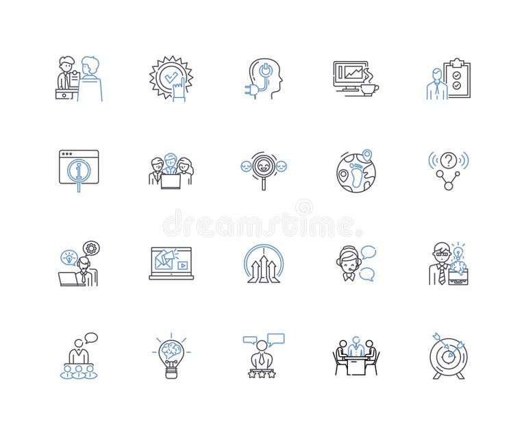 Innovation Concept Line Icons Collection. Progress, Creativity ...