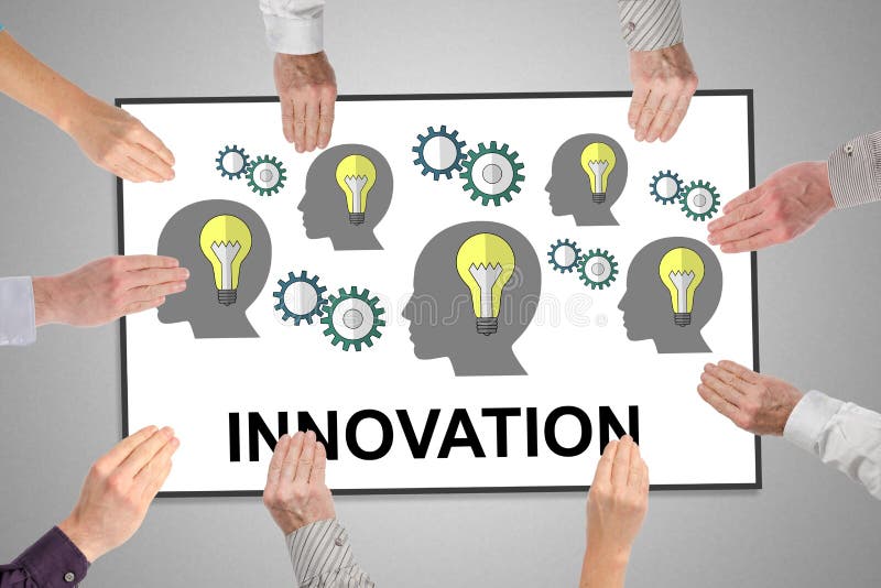 Innovation Concept on a Whiteboard Stock Image - Image of gear ...