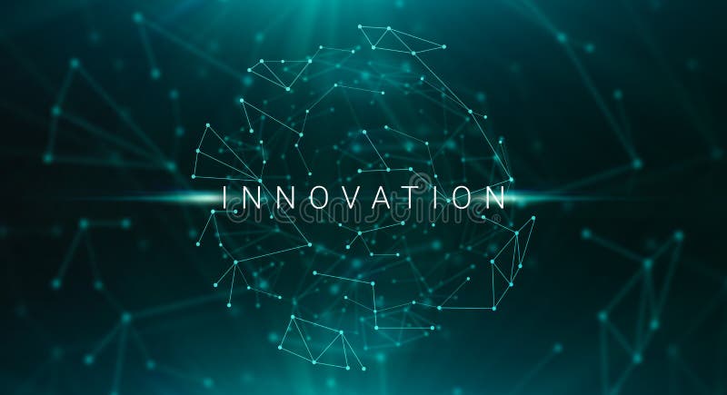 Innovation Conceptual Technologic Background with Abstract Polygonal ...