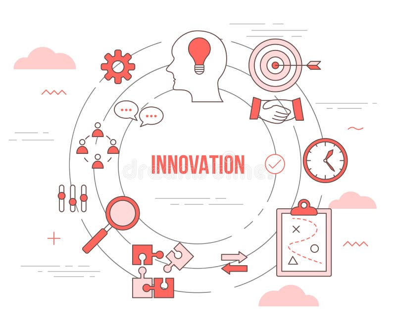 Innovation Creative Concept with Icon Set Template Banner with Modern ...