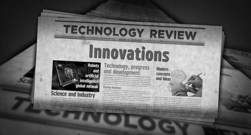 Innovation Creative and Development Newspaper Printing Media Stock ...