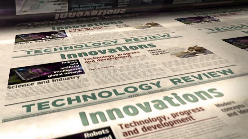 Innovation Creative and Development Newspaper Printing Press Stock ...