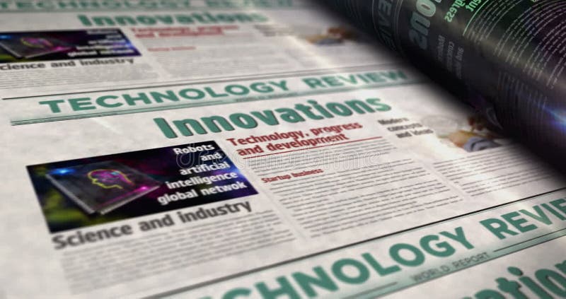 Innovation Creative and Development Newspaper Printing Press Stock ...