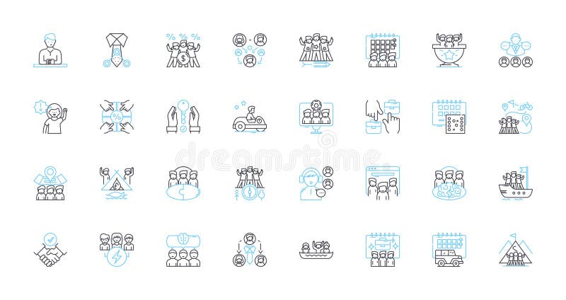 Innovation and Creativity Linear Icons Set. Ingenuity, Imagination ...