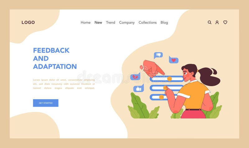 Innovation Cycle Web or Landing. Generation of a Creative Idea or Stock ...