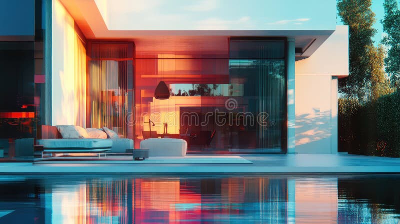 Innovation 3d Virtual Tour of Futuristic Real Estate Stock Illustration - Illustration of ...