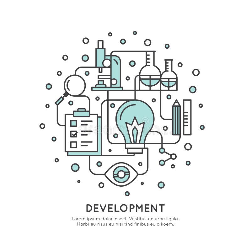 Innovation and Development stock illustration. Illustration of icon ...