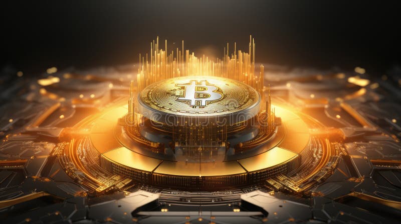 The Innovation in Digital Currency, with Abstract Symbols Forming a ...